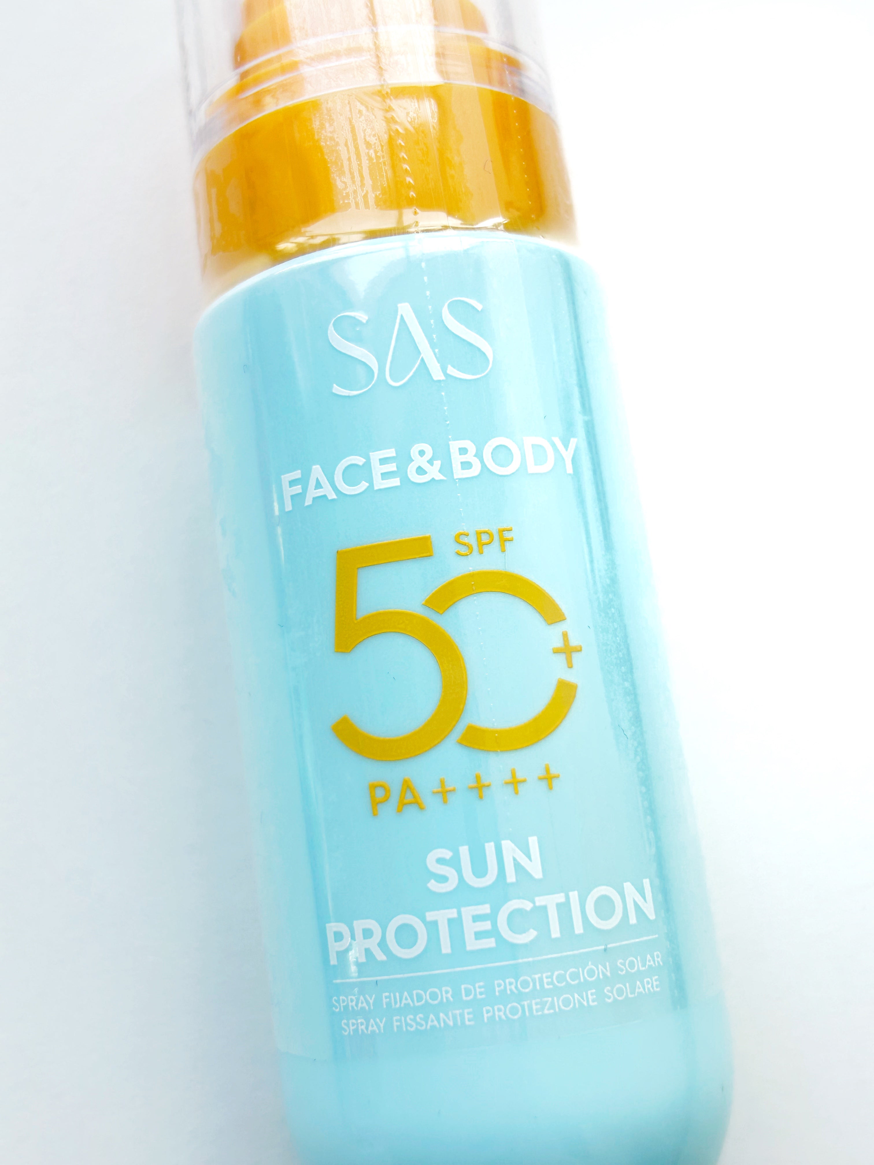 SAS - Protector Solar Spray Rostro y Cuerpo FPS 50+ – Fuego Cosmeticos